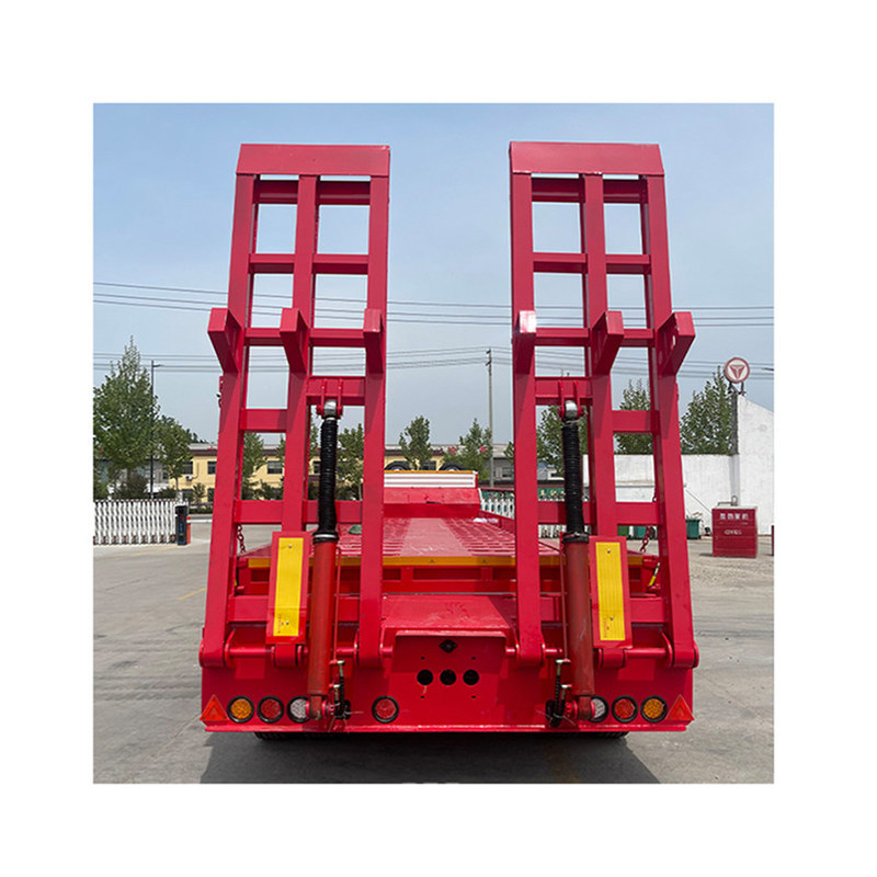 18 Meter Long Low Bed Semi-Trailer Heavy-Duty Equipment Trailers with ...